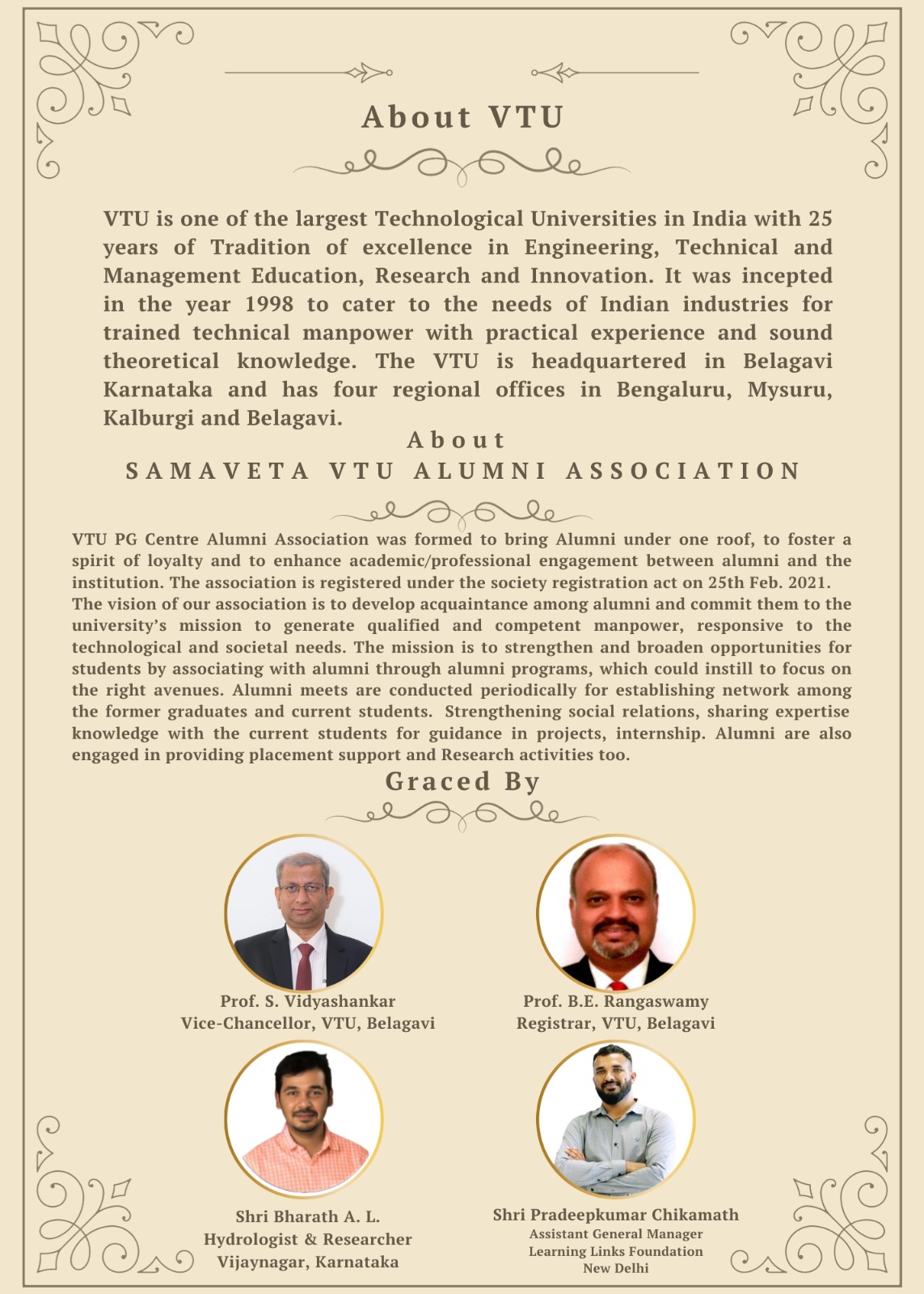 VTU Alumni Meet 2023 on Sunday 26th November 2023 – Visvesvaraya ...