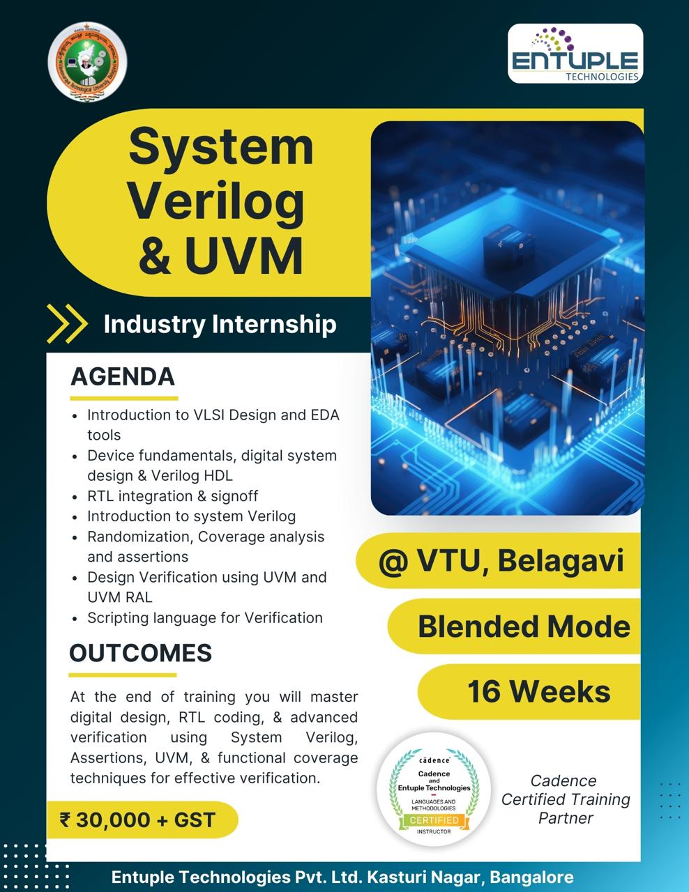 System Verilog & UVM @ VTU – Visvesvaraya Technological University